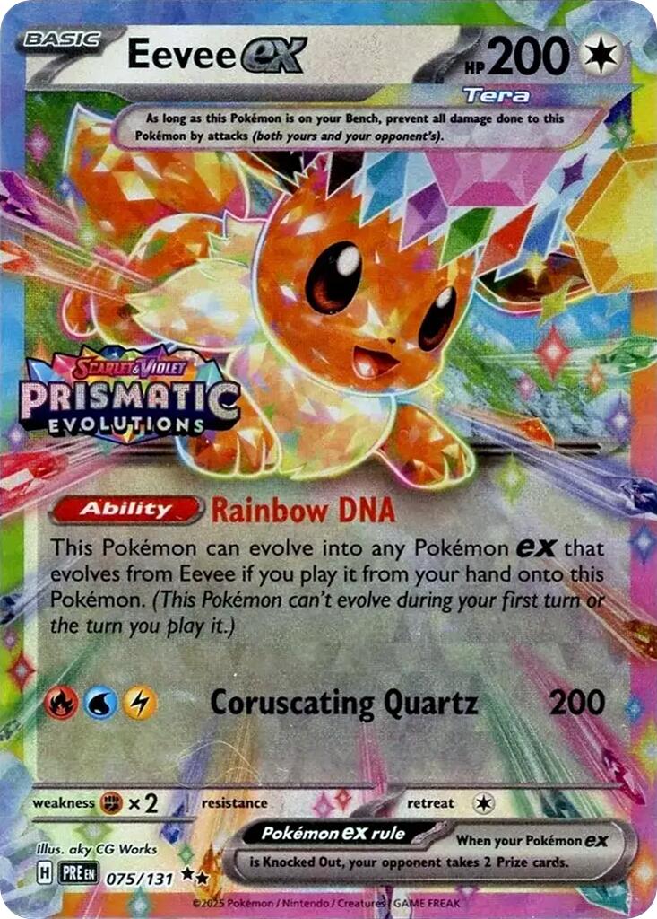 Eevee ex (075/131) (Prismatic Evolutions Stamp) [Scarlet & Violet: Pri